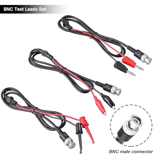 Youmile 3 pcs BNC Test Leads Set Oscilloscope Probes BNC to Alligator ...