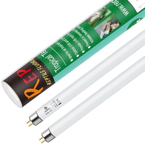 DERNORD T5 UVB Fluorescent Tube - 10.0 8W UV Light Bulb Reptile Heat ...
