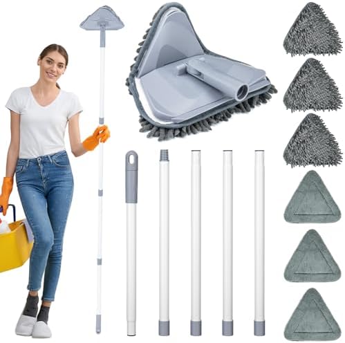 Amazon.com: Wall Mop Wall Cleaner,85 inches Extendable Wall Mop, 360 ...