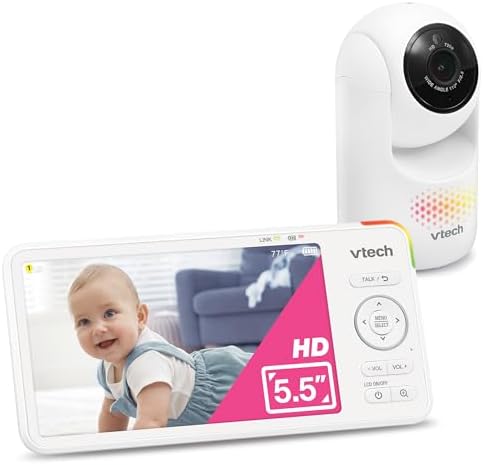 VTech Advanced HD Video Baby Monitor with Camera and Audio, 5.5" IPS ...
