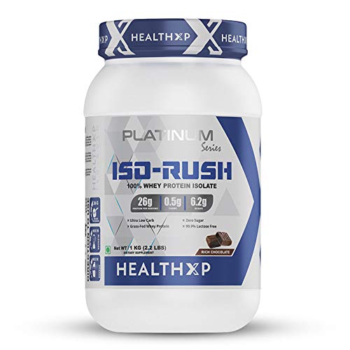 HealthXP Platinum Series Iso-Rush 100% Whey Protein Isolate 1Kg ...