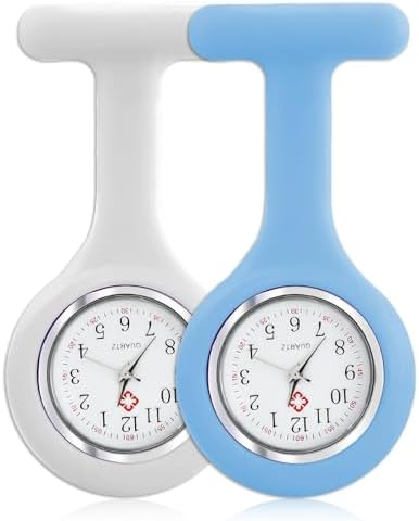 TRIXES Silicone Nurse Fob Watch with Brooch - Black : Amazon.co.uk: Fashion