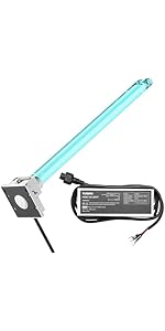 TURBRO AC 120V 72W HVAC UV Light Kit Air Purifier, Comes with Two 4-Pin ...