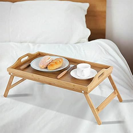Simply Bamboo Extra Large Bamboo Bed Tray w/ Folding Legs 22 by 14 by 9 ...