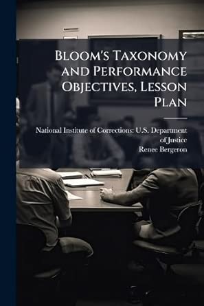 Bloom's Taxonomy and Performance Objectives, Lesson Plan : Buy Online at Best Price in KSA ...
