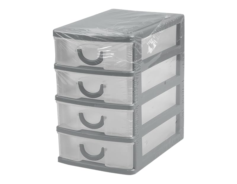 Vision4ever 4 Drawer Mini Storage Unit Draw Tower Office Home Kitchen ...