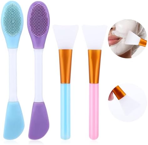 Amazon.com: Ouligay 4pcs Silicone Face Mask Brush Applicator 2 Style ...