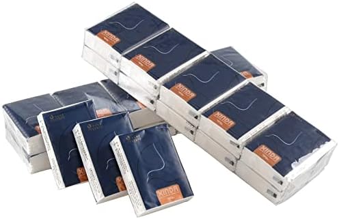 Vababa 120-Pack Multi-fold Mini Pocket Packs Facial Tissues, White ...