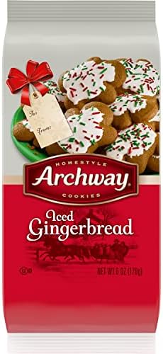 Amazon.com : Archway Cookies, Holiday Iced Gingerbread Cookies, 6 Oz ...