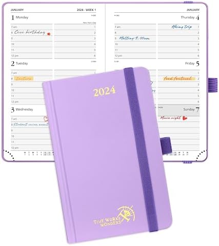 Amazon.com : POPRUN 2024 Planner Pocket Size 4''x 6.25'' - Small ...