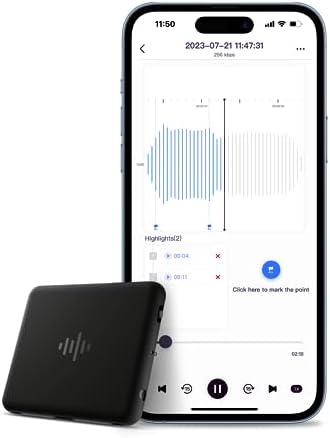 64GB Smart Voice Recorder, iZYREC Voice Activated Recorder with Phone ...