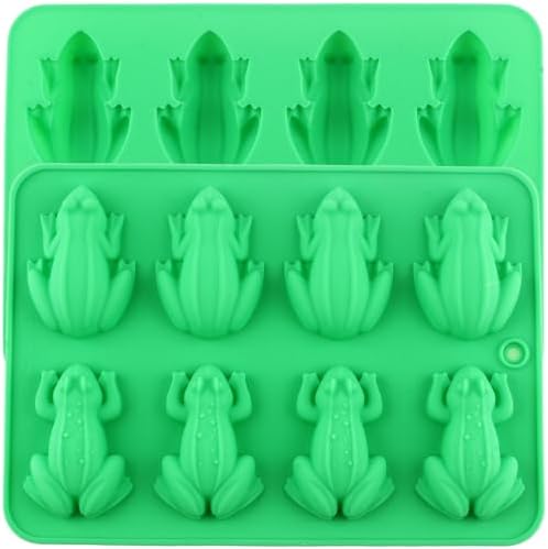 Amazon.com: 2 Pack Halloween Silicone Frog Chocolate Molds 3D Frog ...