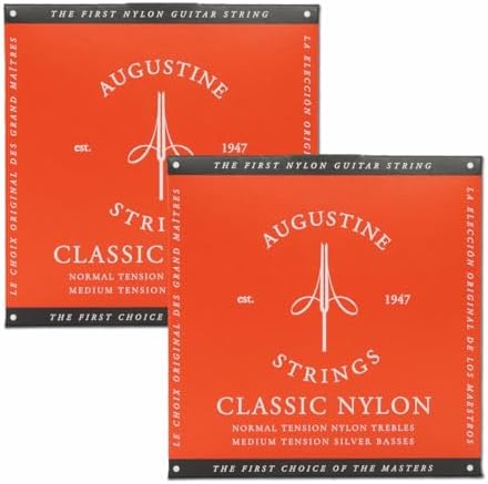Amazon.com: Augustine Strings Classic Red - Medium Tension Classical ...