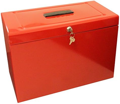 Foolscap Metal File Storage Box - Includes 5 Suspension Files, Plastic ...