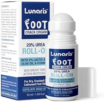 Lunaris 20% Urea Foot Cream Roll On - 50ml | For Dry, Cracked Or ...