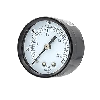 Amazon.com: Dry Center Back Mount Pressure Gauge with 2" Dial, 0-300 ...