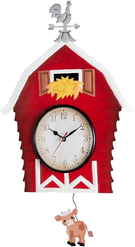 Amazon.com: The Lakeside Collection Clock Pendulum Country Theme Cow ...