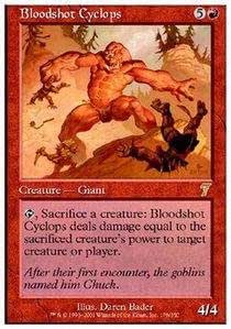 Amazon.com: Magic: the Gathering - Bloodshot Cyclops - Seventh Edition ...