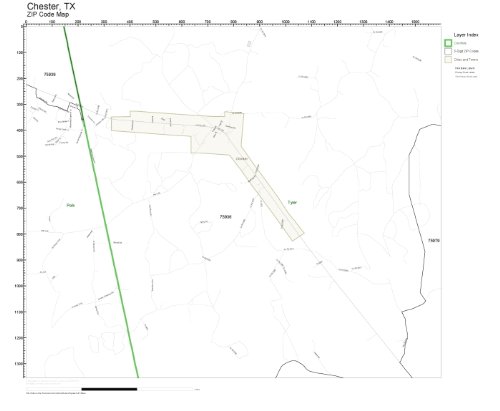 Amazon.com : ZIP Code Wall Map of Chester, TX ZIP Code Map Laminated ...