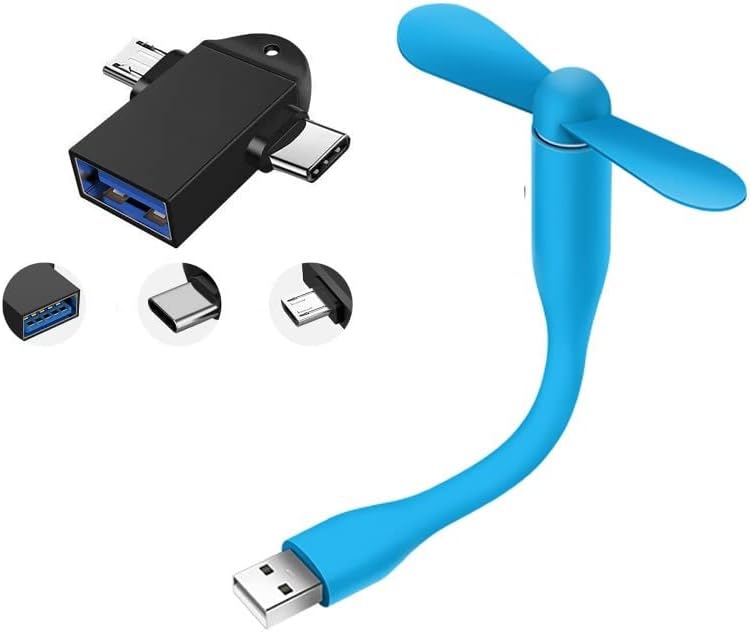 BLAXSTOC TF-889 USB Fan Portable Mini USB Dragon Fan with 2IN1 OTG ...