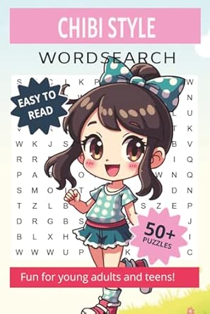 Chibi Style Word Search Puzzle Book: Word Searches with Easy to Read ...
