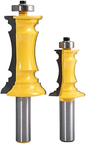 KATUR Crown Mitered Door and Drawer Panel Molding Router Bit Set with 1 ...