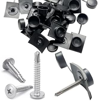 100 Pieces Corrugated Panel Mounting Material Caps Corrugated Panel ...