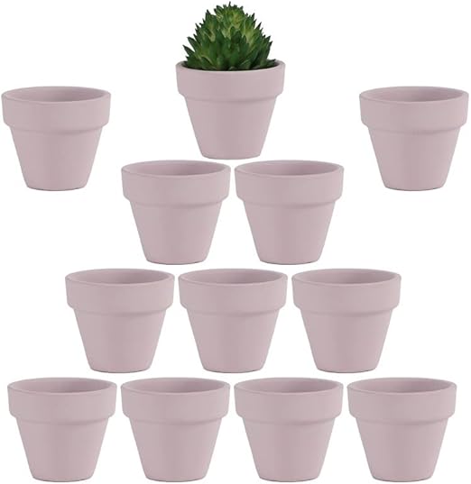 Amazon.com: Yishang 1.9 Inch Tiny Pink Terracotta Pots Pack of 12-Small ...