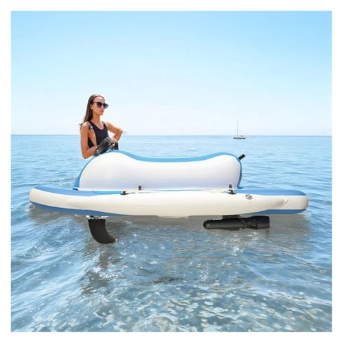TIEOAXFT Remote Control Electric Motorized Inflatable Jet Ski Boat ...