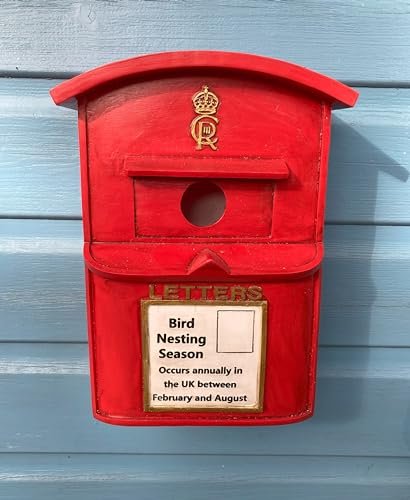 G&H Decor 26cm Postbox Birdhouse – Hand Painted Dovecote Bird House ...