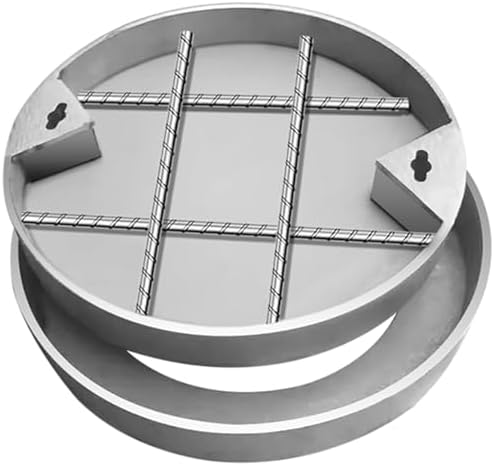 Round Drain Cover Invisible Manhole Lid with Frame for Patios Gardens ...