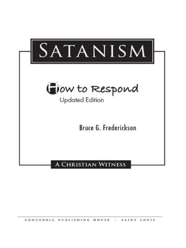 How to Respond: Satanism - Kindle edition by Frederickson, Bruce G ...