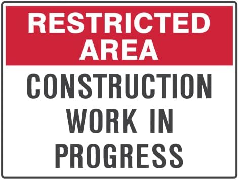 Safety Signs | Combo Pack of 5 restricted area construction work in ...
