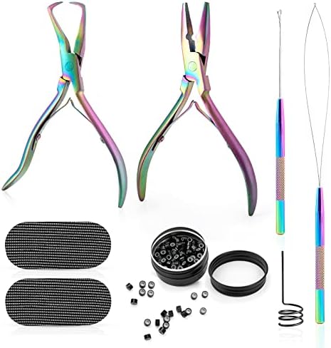 Amazon.com : Gomake Microlinks Hair Extensions Kit, Hair Extension ...