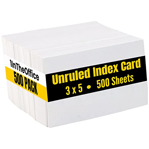 Snapklik.com : 1InTheOffice Unruled Index Cards 3x5