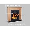 Adam Burlington Electric Fireplace Suite in Oak & Charcoal Grey, 44 ...