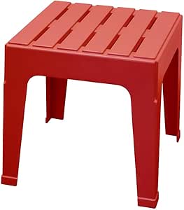 Amazon.com: Adams Cherry Red Big Easy Resin Stack Side Table : Patio ...