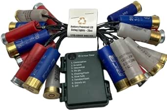 Amazon.com: LED Shotgun Shell Christmas Lights 20ct Battery Powered ...
