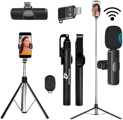 GADGETSWEAR Mobile Stand Selfie Stick Phone with Tripod for Video ...