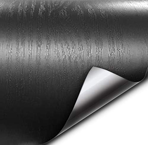 SUNBIRD Black Ash Wood Grain Textured Vinyl Wrap Film Texture Car ...