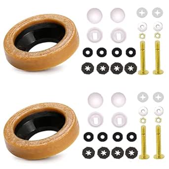 Amazon.com: wcch Toilet Wax Ring and Brass Toilet Floor Bolt, Floor ...