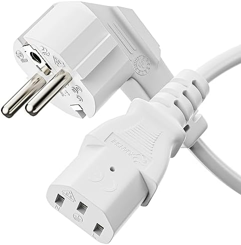 deleyCON 7,5m Kaltgerätekabel Netzkabel Stromkabel Schutzkontakt ...