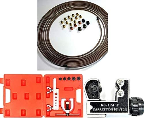 Amazon.com: The Stop Shop Brake Line Tube and Tool Kit. Tube, Fittings ...