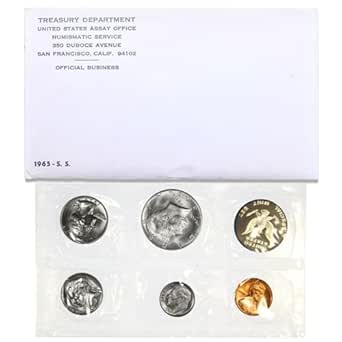 1965 No Mint Mark Special Mint 5 Coin Set OGP Collection US Mint ...