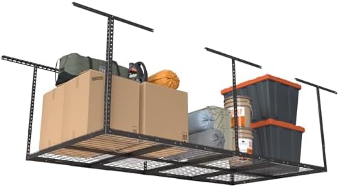 Amazon.com: eShelf 4ftx8ft Overhead Garage Storage Rack, Heavy-Duty ...