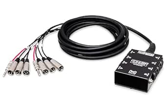 Hosa SH-6X2-20 Little Bro Sub Snake - 20 ft - 6 XLR Sends x 2 1/4" TRS Returns(Black) : Amazon ...