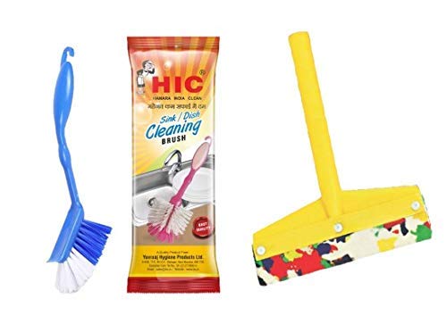 HIC HAMARA INDIA CLEAN Plastic Kitchen Wiper with Sink/Dish Cleaning ...