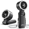 WHATOOK Handheld Turbo Fan：5 Gear Cooling Portable Handheld Fan, 180 ...