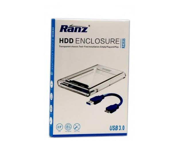 Ranz 2.5 inch USB 3.0 External Hard Drive Enclosure, SATA to USB3.0 ...