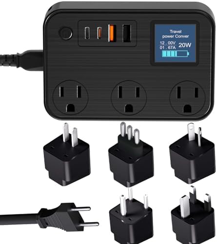 Amazon.com: 250W Conversion Plug, International Travel Converter with 2 ...